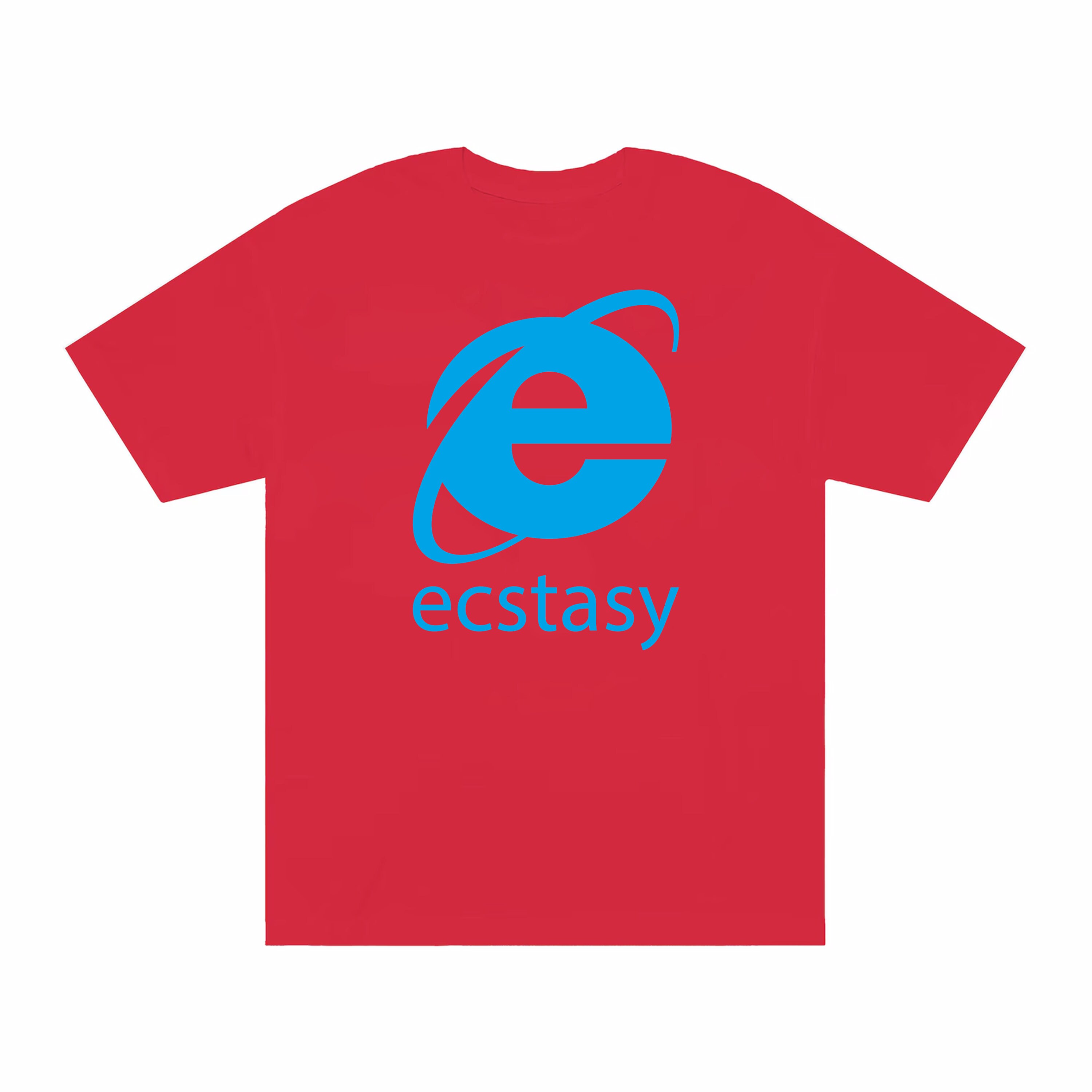 Ecstasy Internet Explorer 90s 2000s Funny Y2K Vaporwave Yung Lean Tee ...