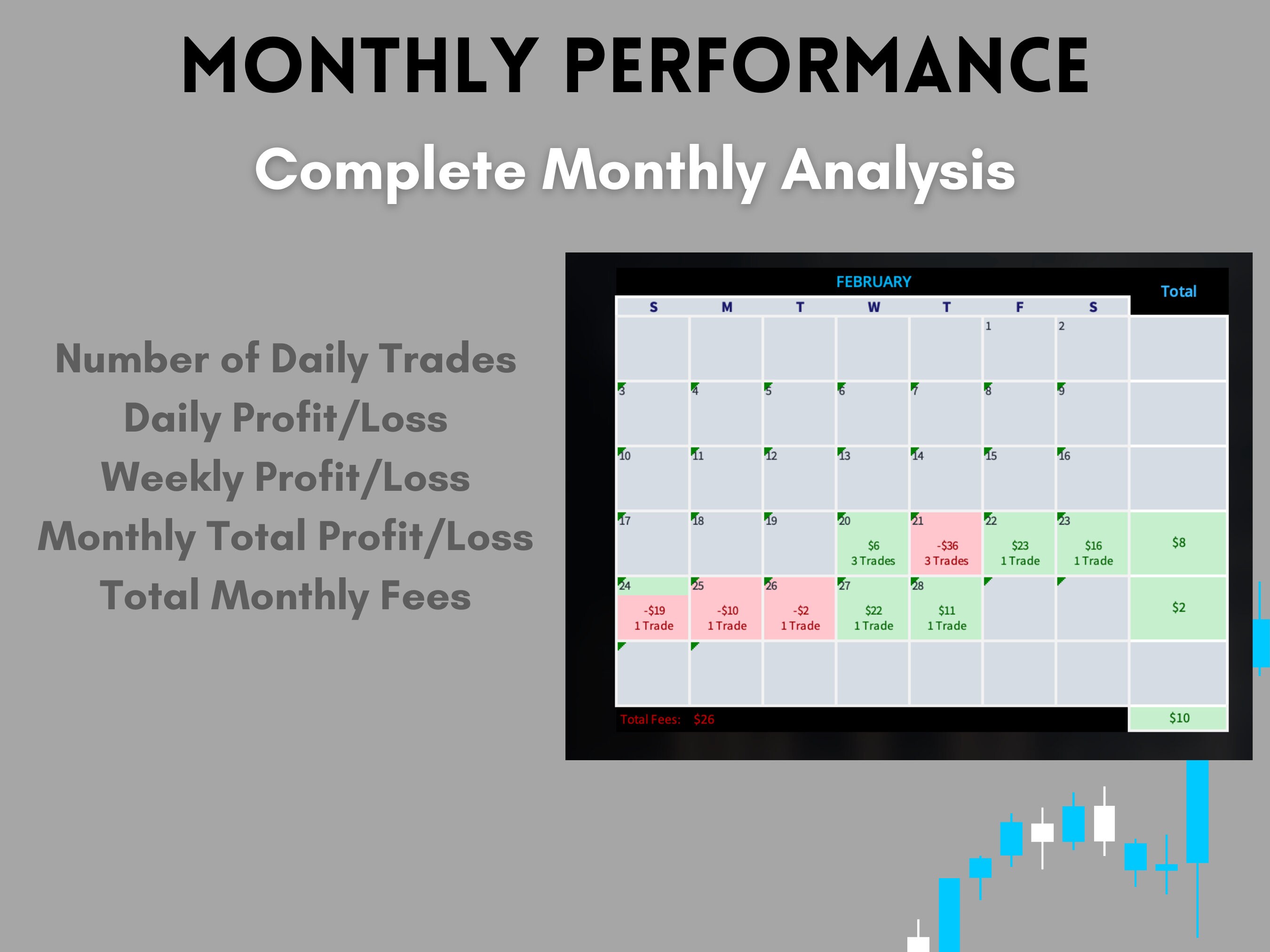 Day Trading Journal, Forex Stocks Tracker, Daily Trade Log, Excel ...