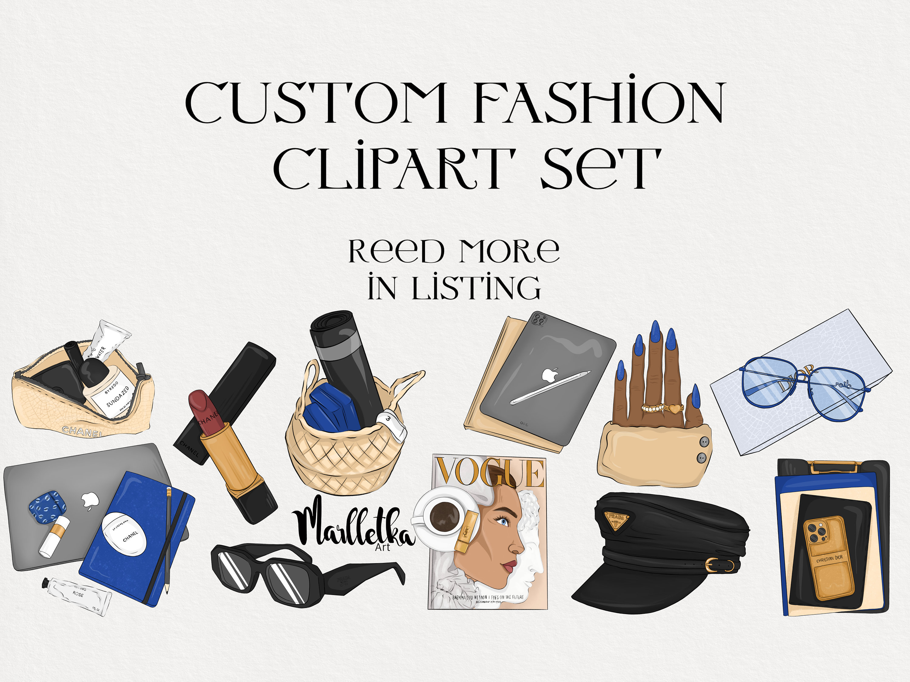 Personality Clipart, Custom Drawing, Custom Order, Custom Clipart Set ...