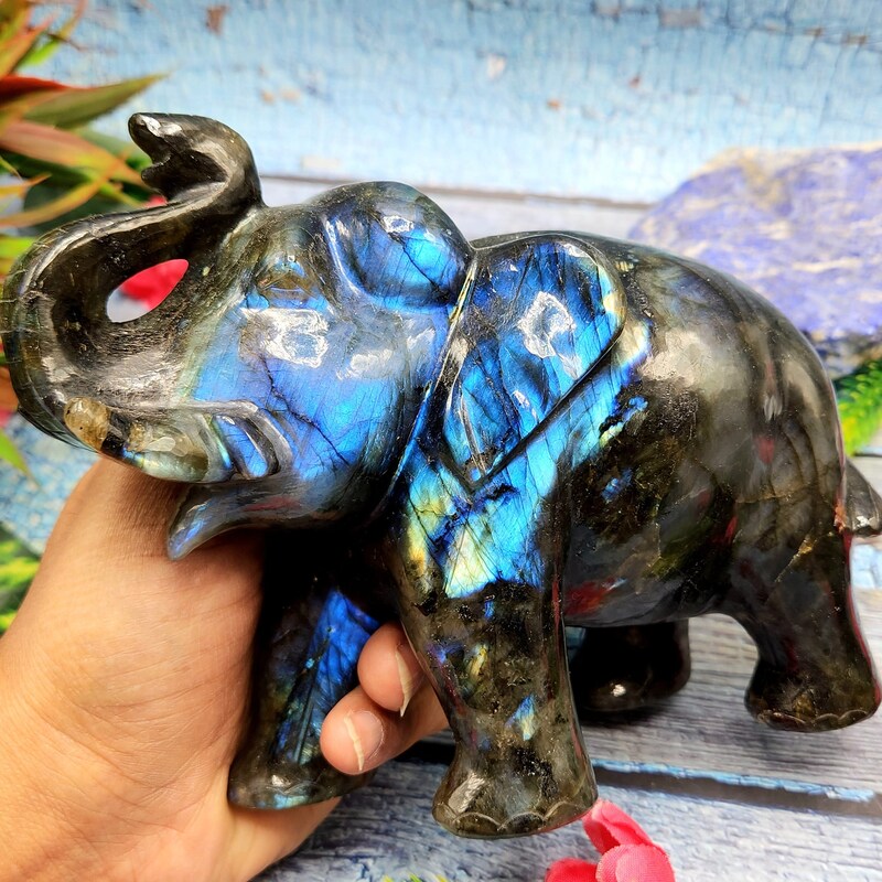 Carved Gemstone Elephant - Etsy