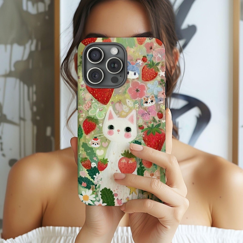 Cute Cat Phone Case - Etsy