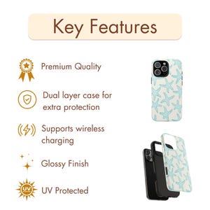 Beachy Sea Star Pattern Phone Case Coastal Tropical Case Cute & Preppy ...