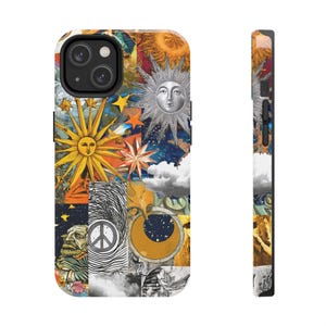 Vintage Boho Collage Phone Case, Spiritual Retro Phone Case, Cute ...