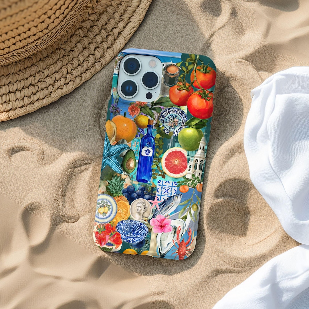 Greek Summer Holiday Collage Phone Case European Aesthetics Phone Case ...