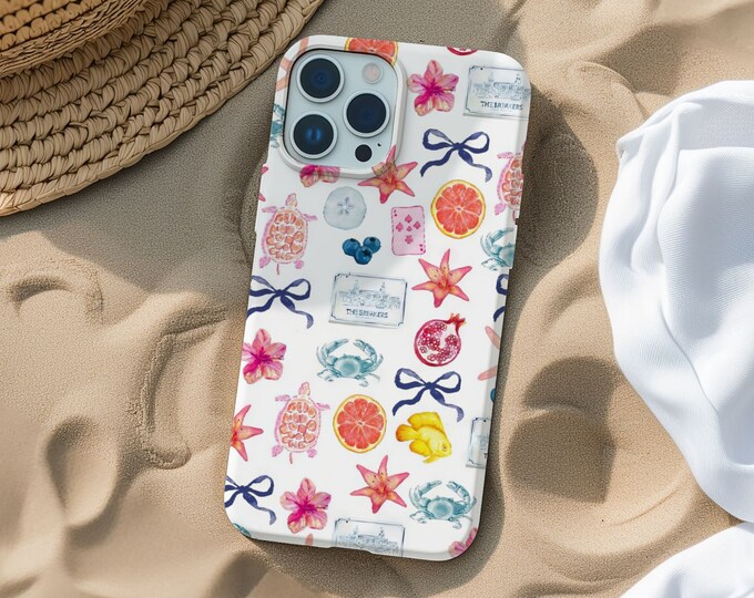 Beachy Sea Star Pattern Phone Case Coastal Tropical Case Cute & Preppy ...