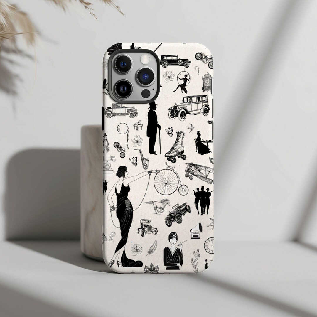 1920's Flapper Collage Phone Case, Vintage Aesthetic, Roaring Twenties ...