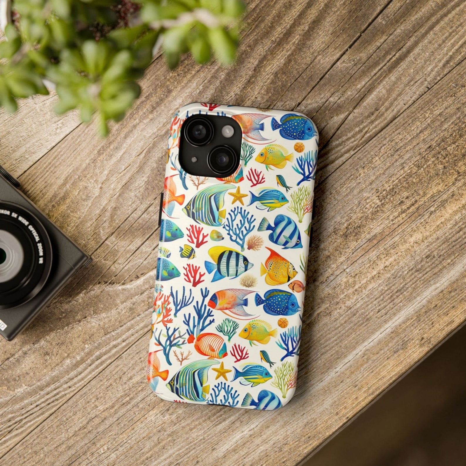 Tropical Fish Phone Case, Cute Coastal Print, Trendy Summer Aesthetic ...