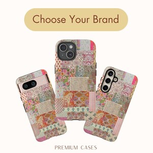 Floral Patchwork Collage Phone Case, Preppy Aesthetic, iPhone 16 15 14 ...