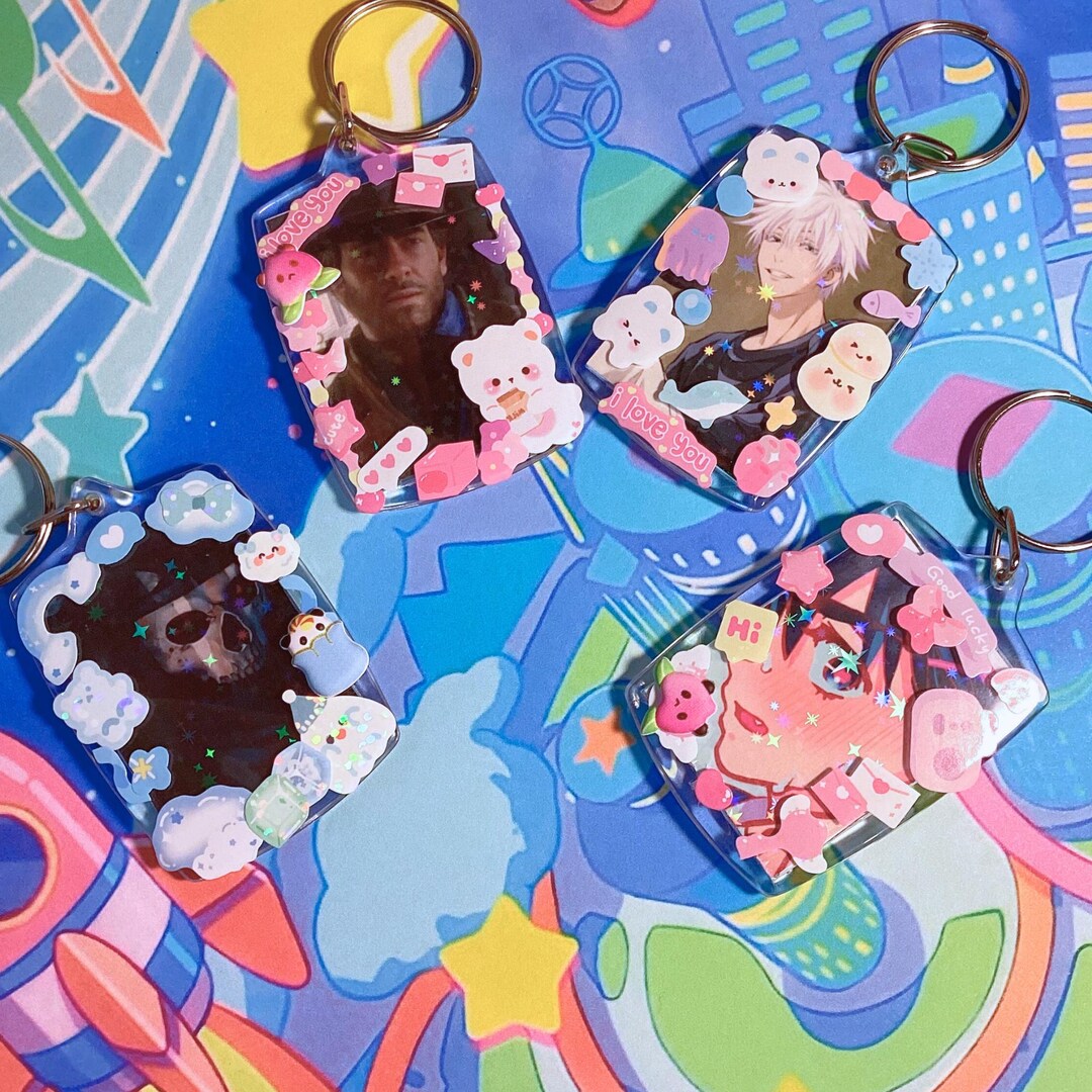Custom Characte Acrylic Photo Keychain, Custom Deco Photo Keychain - Etsy
