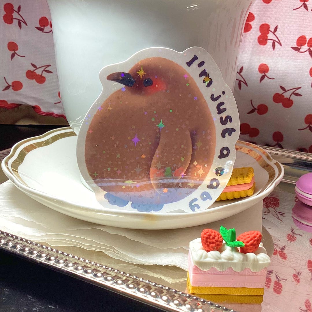 Cute Big Penguin Pesto Sticker - Adorable Animal Vinyl Decal for ...