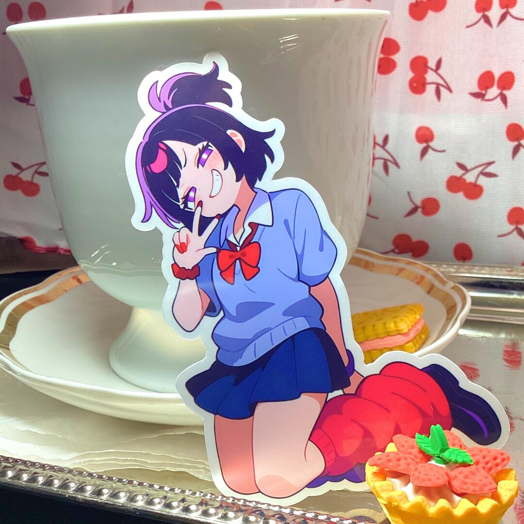 Kawaii Gyaru OC Anime Girl, Anime Girl Glossy Sticker, Gyaru Sticker ...