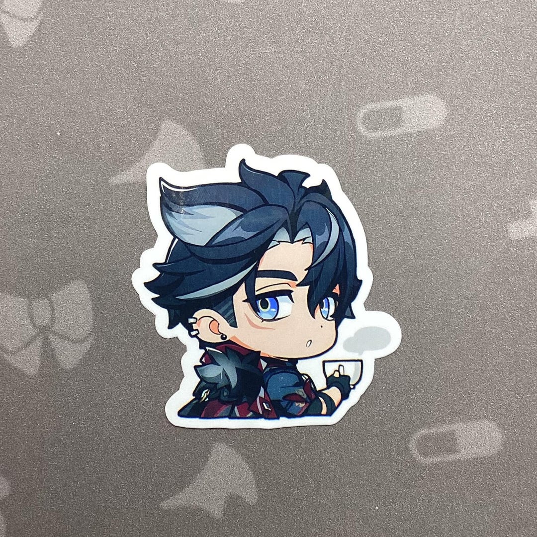 Kawaii Genshin Wriothesley Glossy Sticker,adorable Genshin Impact ...
