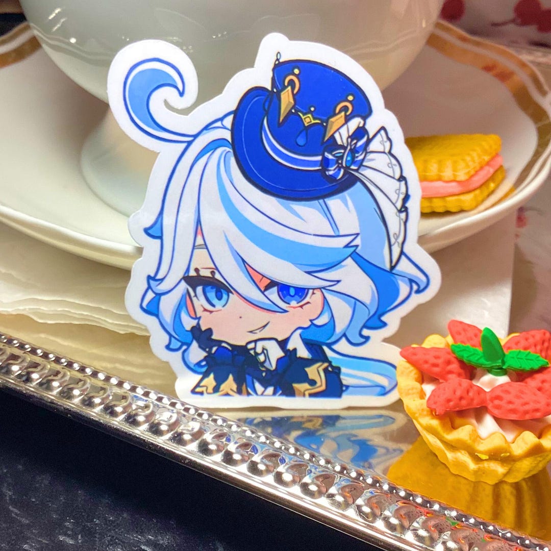 Super Cute Furina Vinyl Stickers - Adorable Genshin Impact Character ...