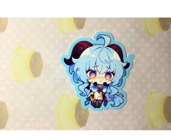 Ganyu Sticker Office Lady Genshin Impact Fan Art Holographic Vinyl ...