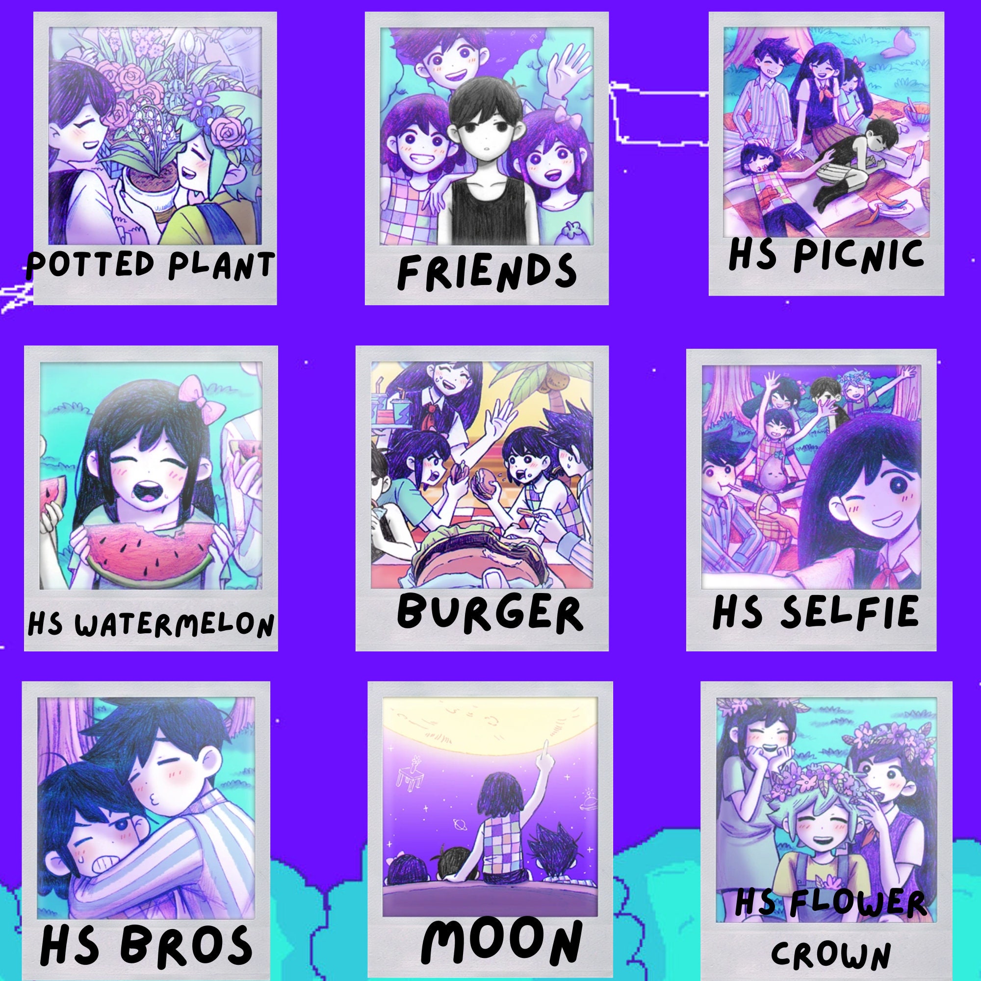 Omori Polaroids Omori Game Polaroids - Etsy