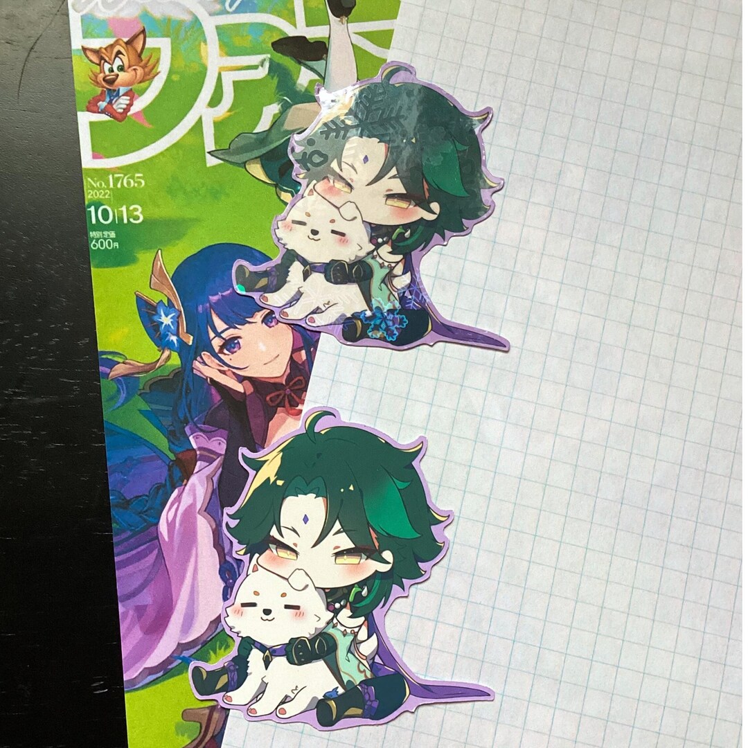 Cute Xiao Vinyl Sticker Adorable Genshin Impact Character Decal, Kawaii ...