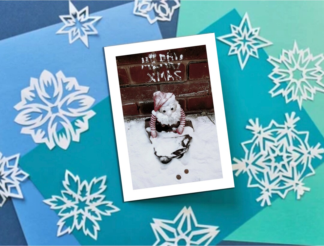 Funny Christmas Card, Digital, Printable, Foldable Card 7x5 Inches 13 ...
