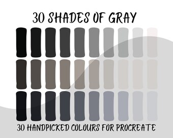 30 Shades of Grey, Colour Palette - Etsy UK