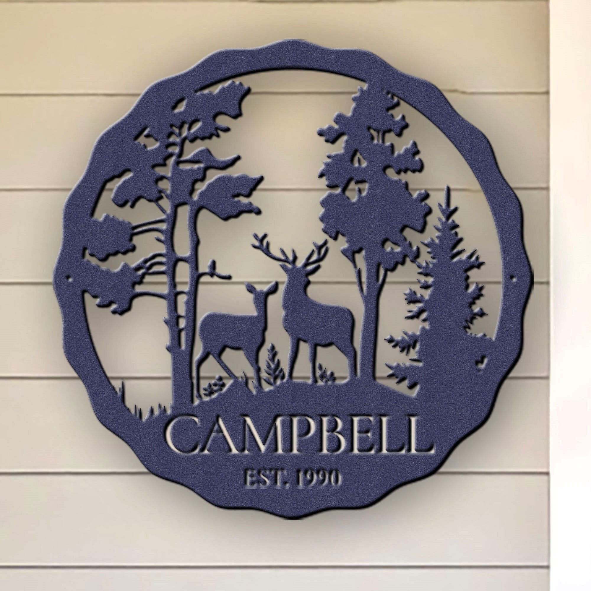 Lakefront Elegance Custom Lake Sign, Personalized Metal Art, Bespoke ...