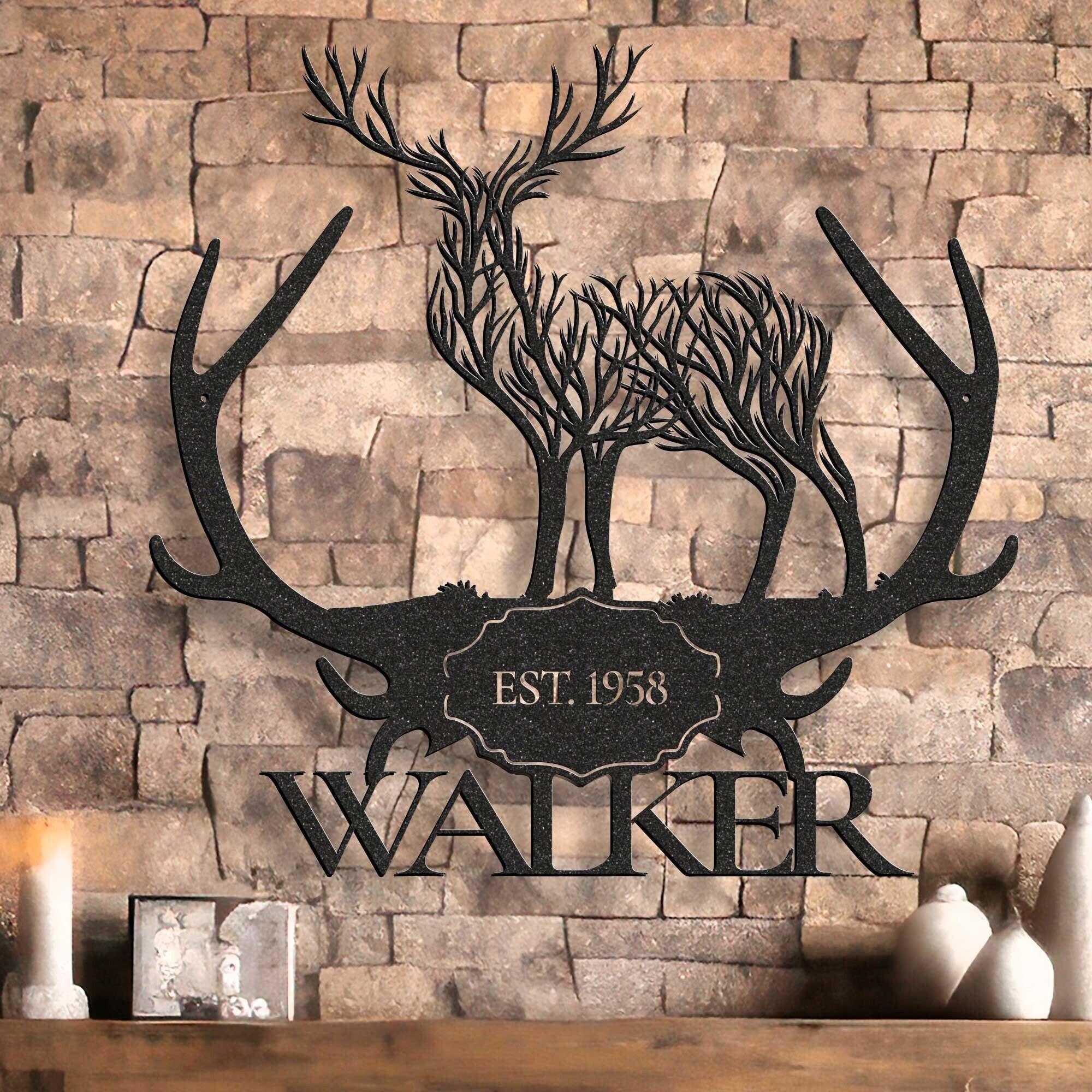 Personalized Family Name Hunting Metal Sign Hunting Address for Home ...