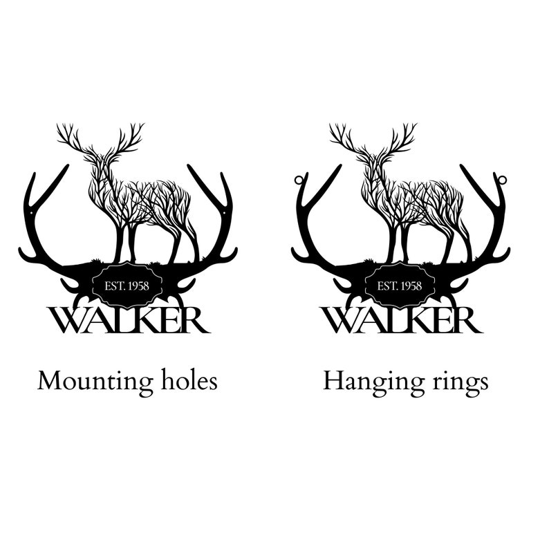 Personalized Family Name Hunting Metal Sign Hunting Address for Home ...