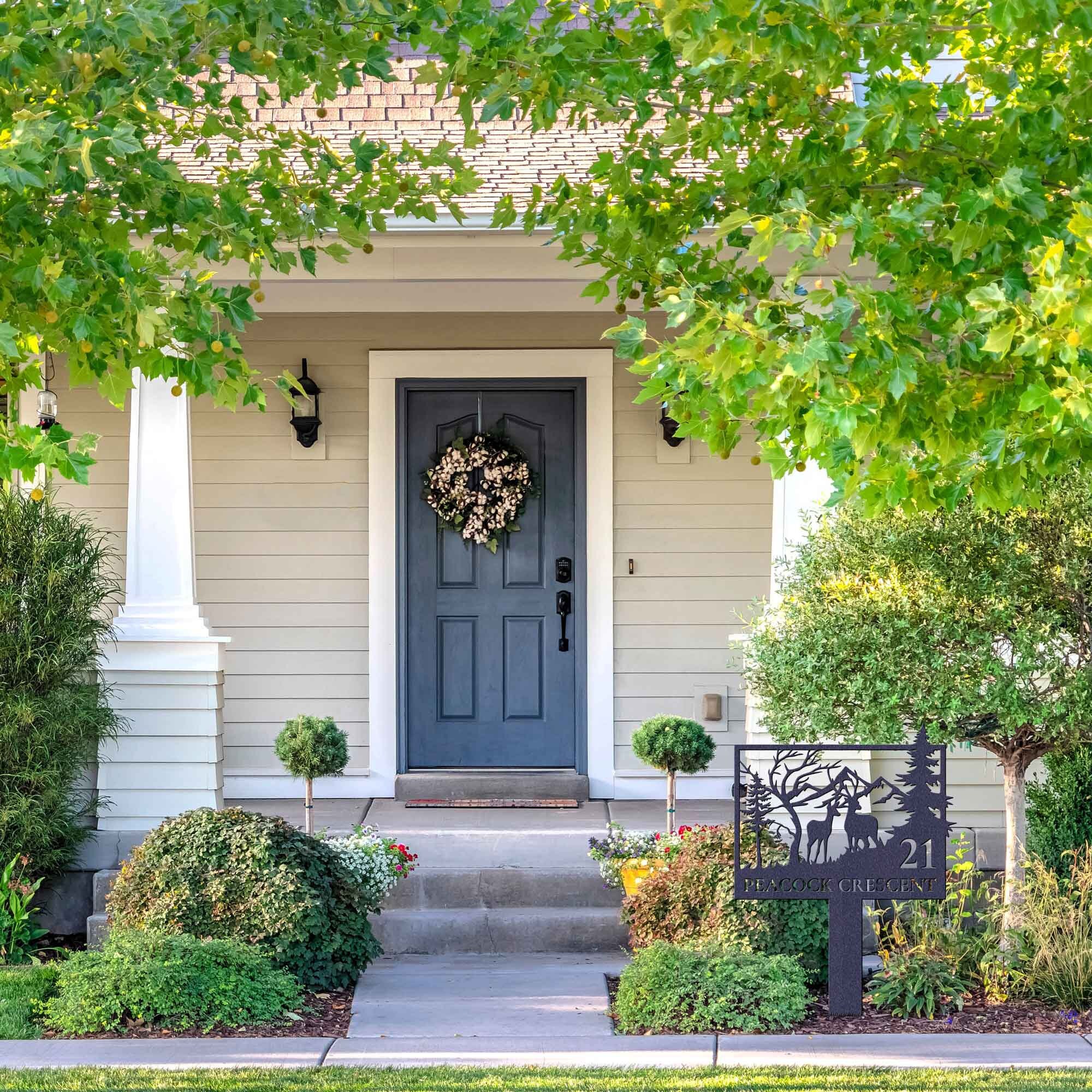 14 Gauge Steel Family Front Door Sign Custom Metal Art for Farmhouse ...