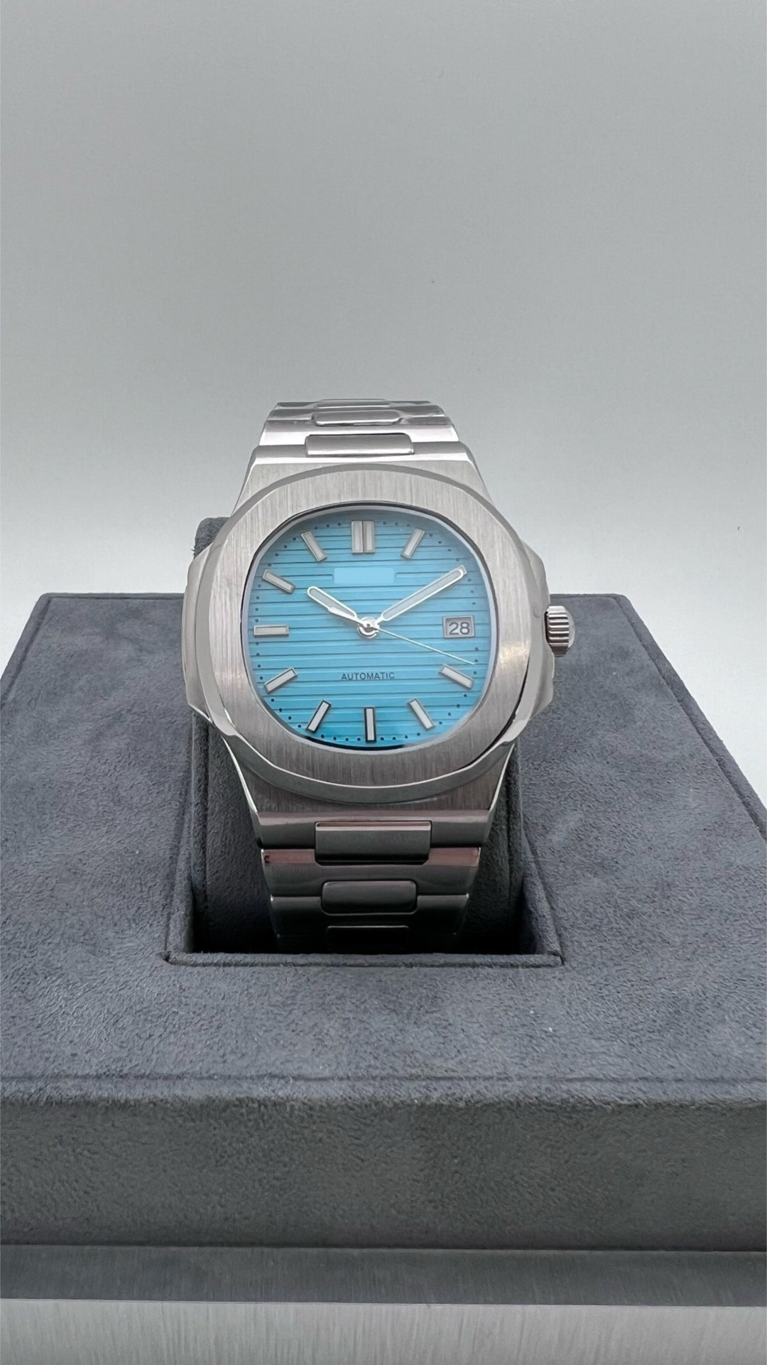 Custom Seiko Mod Blue Nautilus Watchseiko NH35 Movement - Etsy