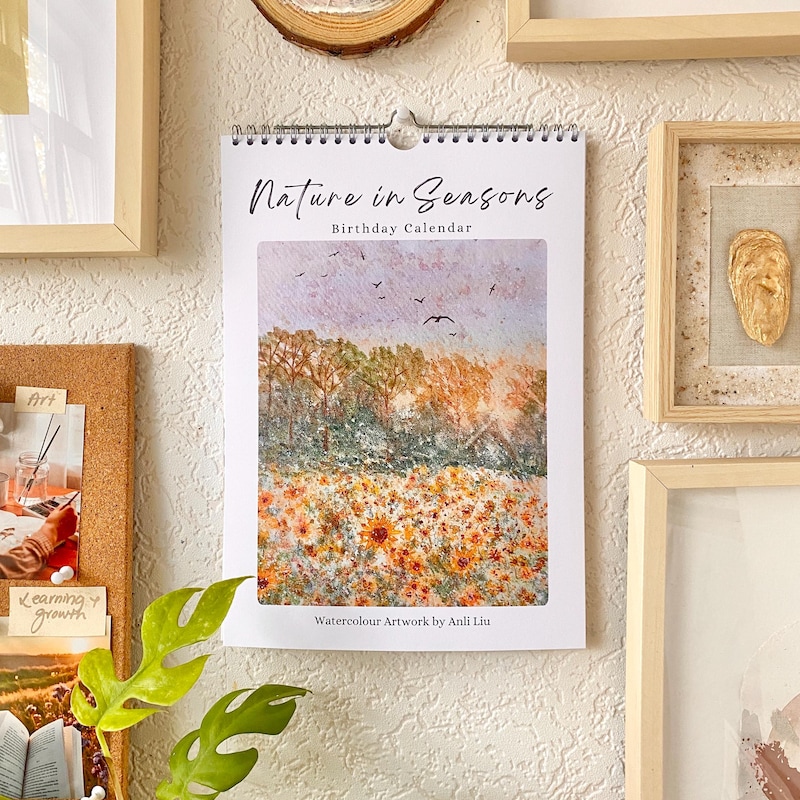 Watercolor Calendar - Etsy