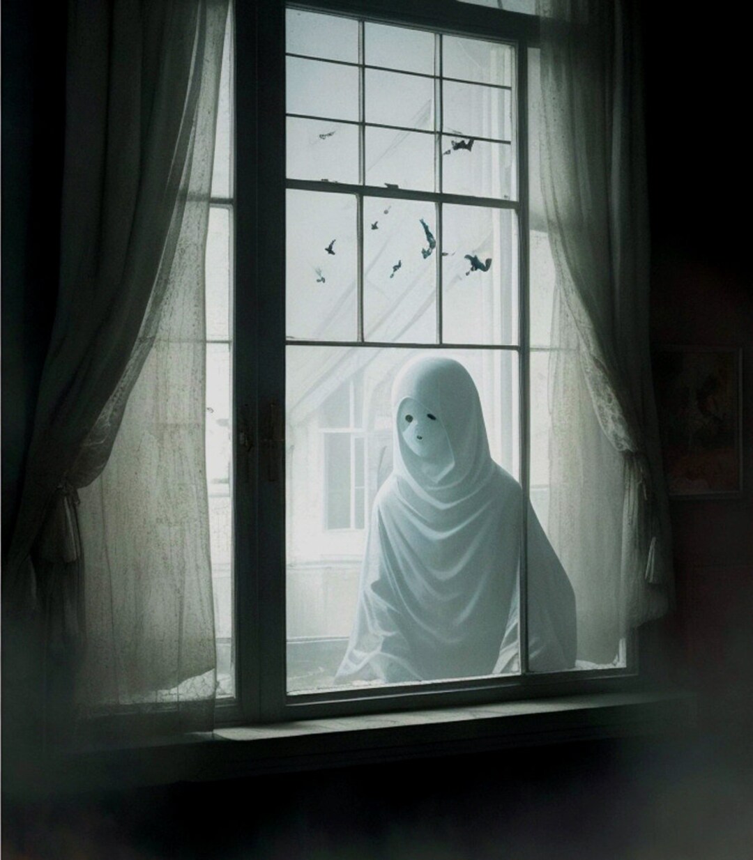 Ghost in the Window Vintage Poster Art Poster Print Dark - Etsy