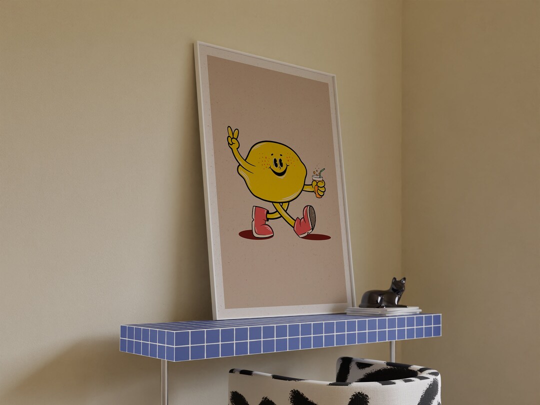 Retro Funky Character Poster Print Groovy Retro Wall Art - Etsy