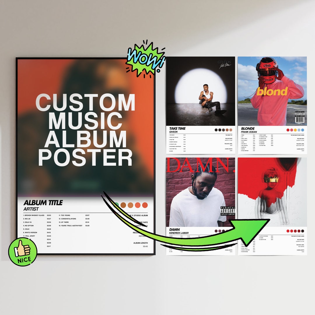 Personalized Album Cover Posters Create Your Own Music - Etsy