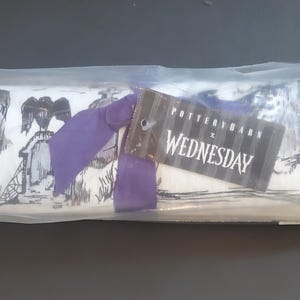 Pottery Barn Wednesday Adams Halloween Tablecloth 50"sq New With Tags ...