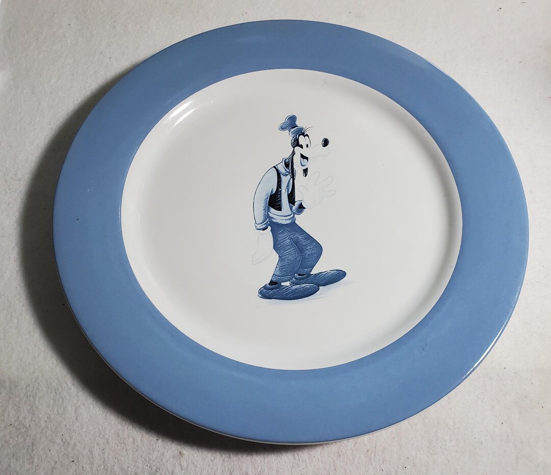 DISNEY Blue GOOFY Dinner Plate 11 - Etsy