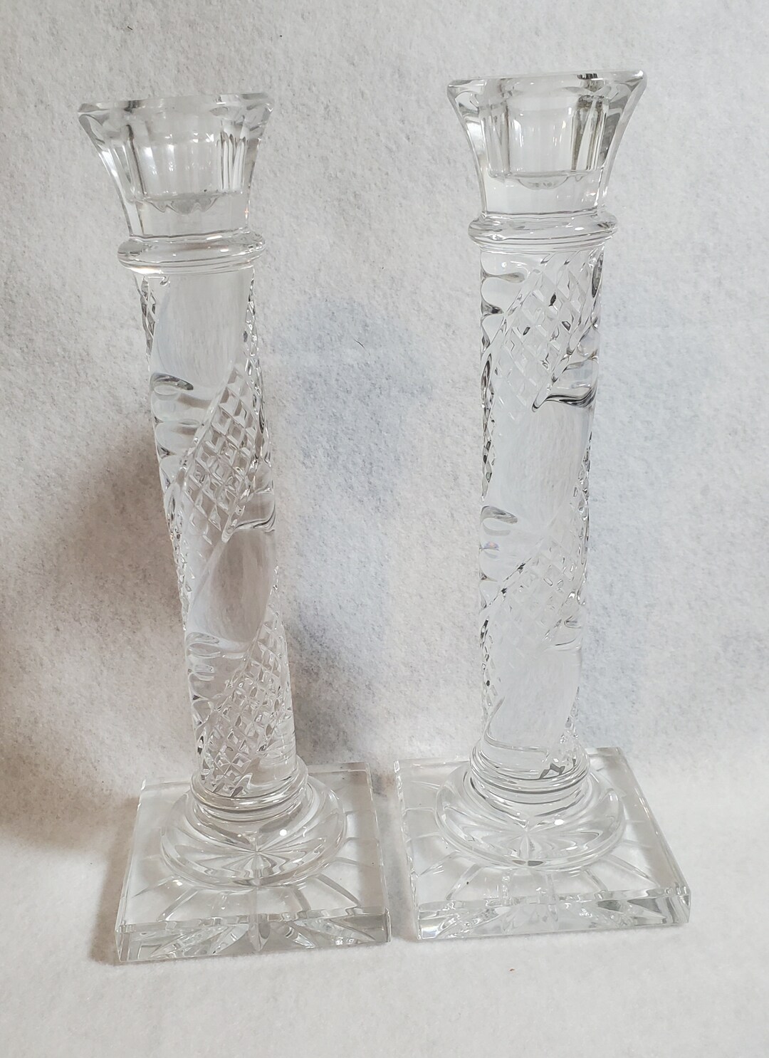 Waterford Crystal Arcade Pair of Candlesticks 10" - Etsy
