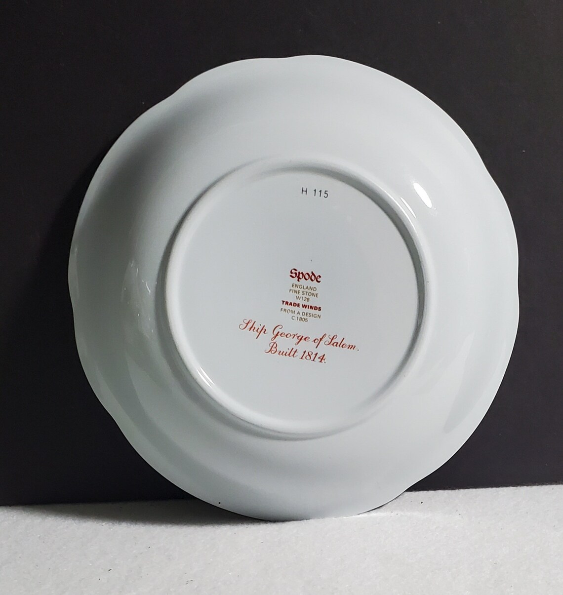 Spode Trade Winds Red Ship Scalloped Gold Trim Cereal Bowl 6-1/4" Red ...