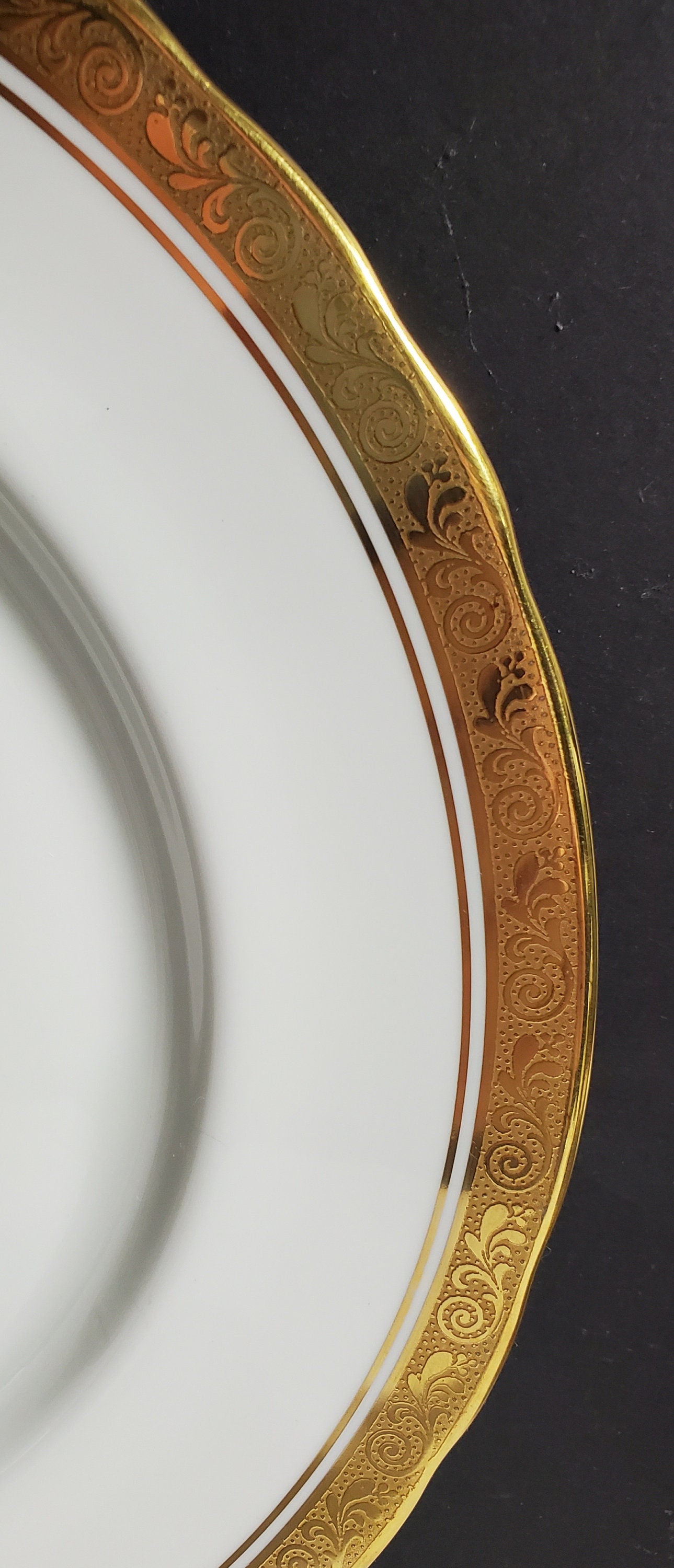 Aynsley England Argosy 8360 Scalloped Rim Dinner Plate 10-1/2" Harrods ...