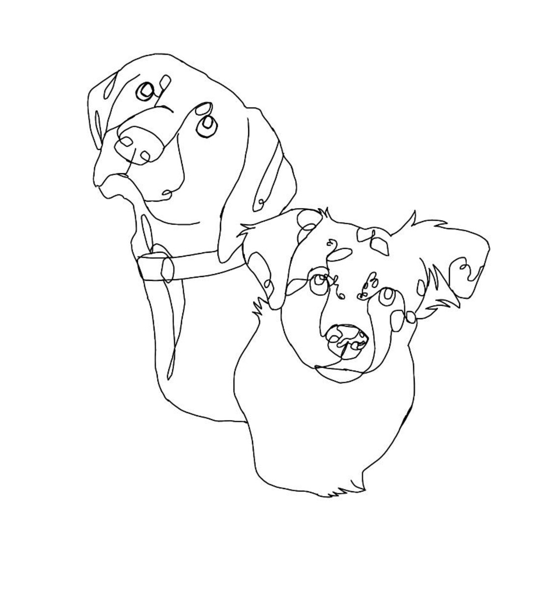 Continuous Line Drawing, Custom Art, Custom Line Drawing, Wall Art ...