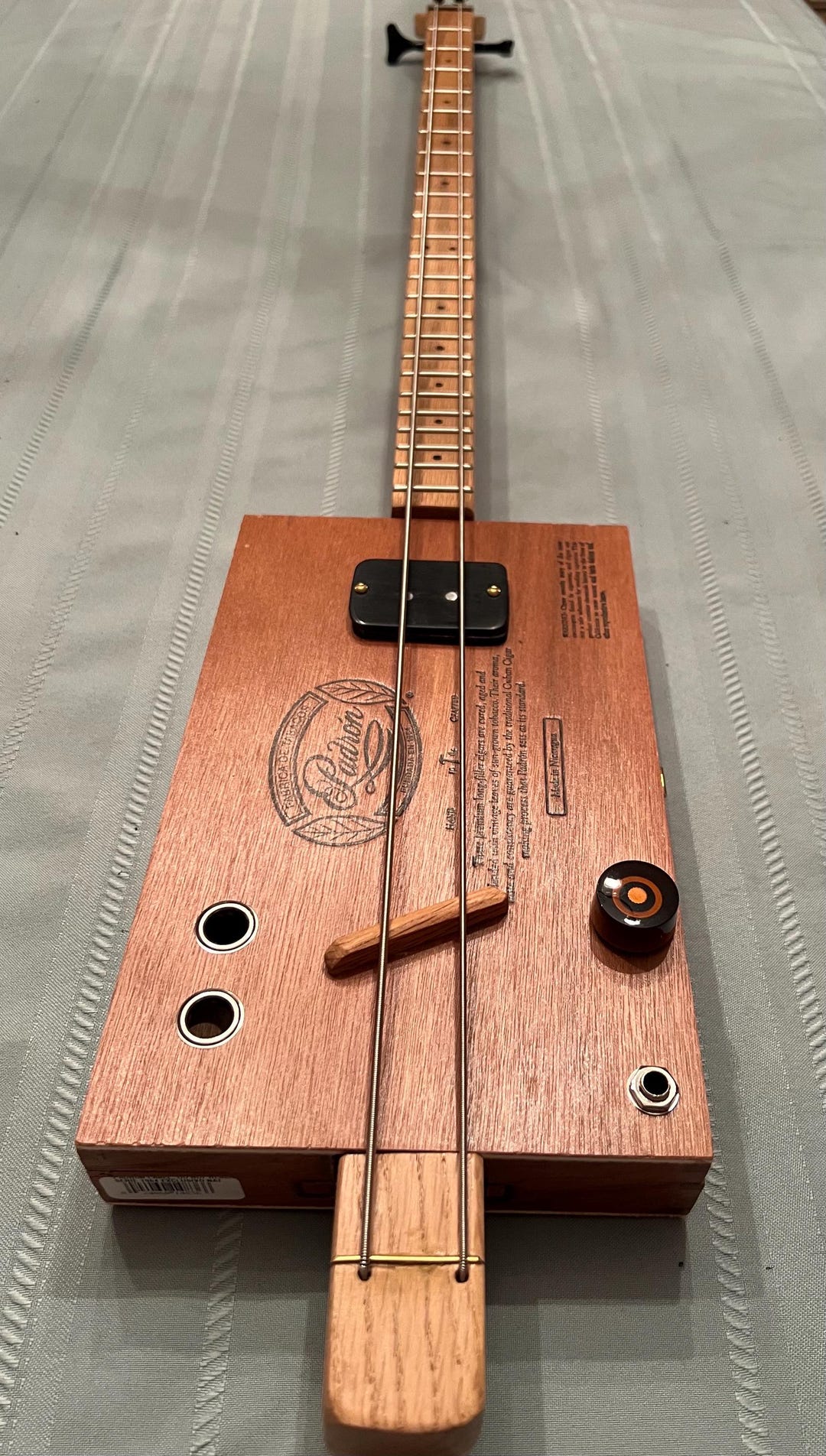 Cigar Box Bass 2 String Electric/acustic - Etsy