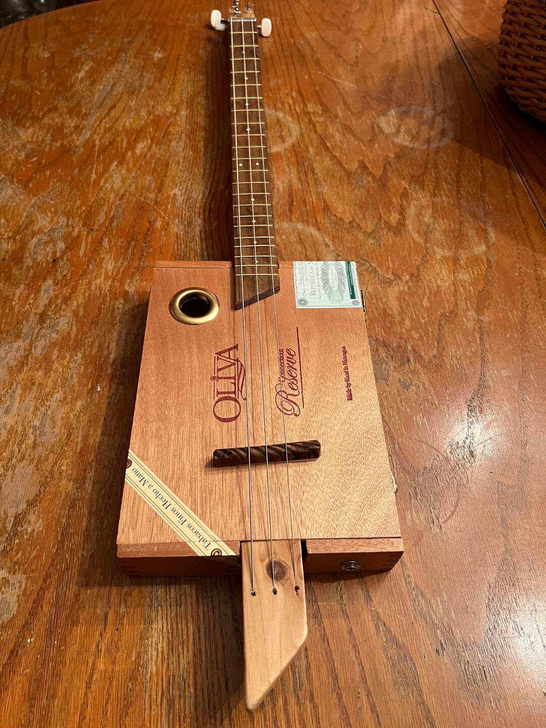 Cigar Box Guitar 3 String Acoustic/electric - Etsy
