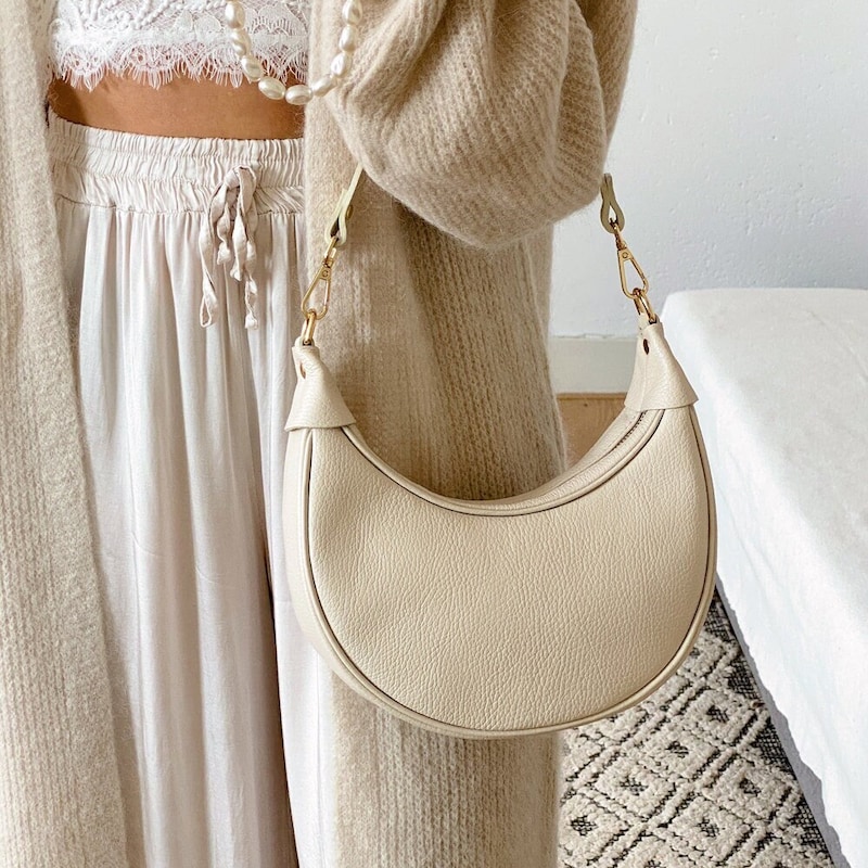 Leather Moon Bag - Etsy UK