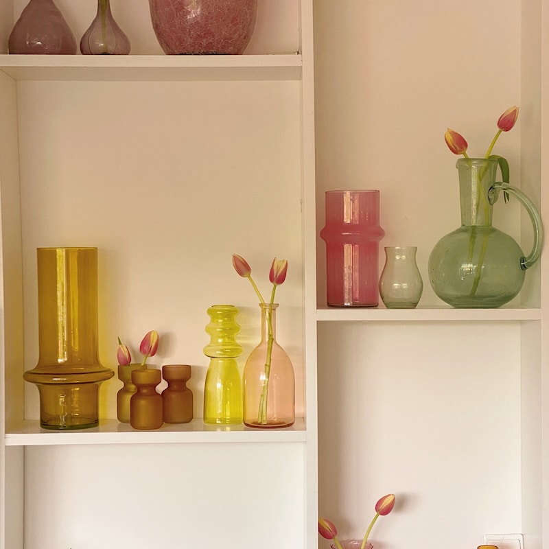 Colored Glass Vases - Etsy