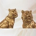 Gold Tiger Bookend Pair, Luxe Shelf Decor, Tiger Sculpture, Bookend Set ...