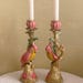 Hollywood Regency Pink Parrot Candle Holder, Bird Candlestick, Pink ...