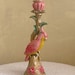 Hollywood Regency Pink Parrot Candle Holder, Bird Candlestick, Pink ...