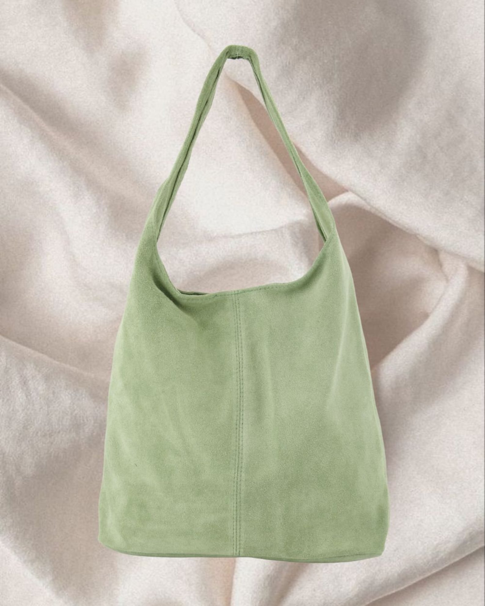 Suede Tote Bag Dusk, Beige, Black, Cognac, Lilac, Sage Green, Ivory ...