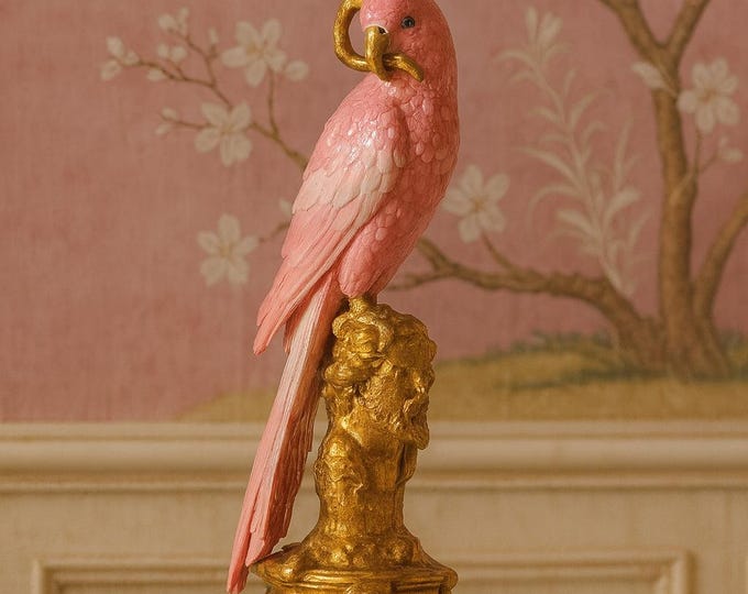 Hollywood Regency Regal Rose Parrot Candle Holder, Bird Candlestick ...