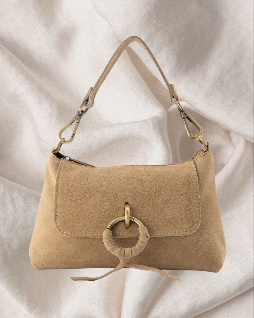Suede Bag Mahé, Beige, Lilac, Baby Blue, Sage, Pastel Bag, Everyday ...