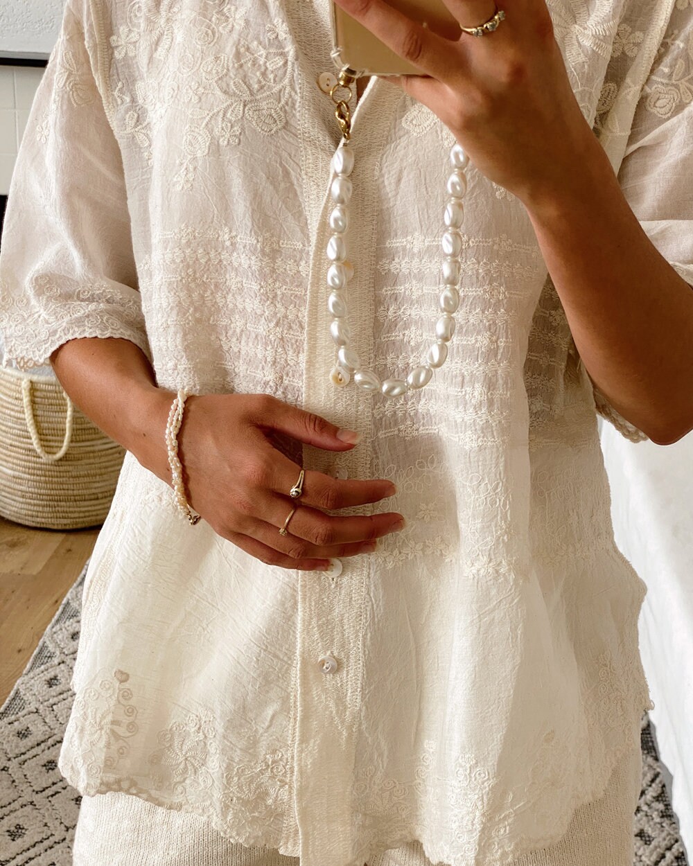 Ethereal Ivory Embroidered Cotton Blouse Cotton Blouse - Etsy