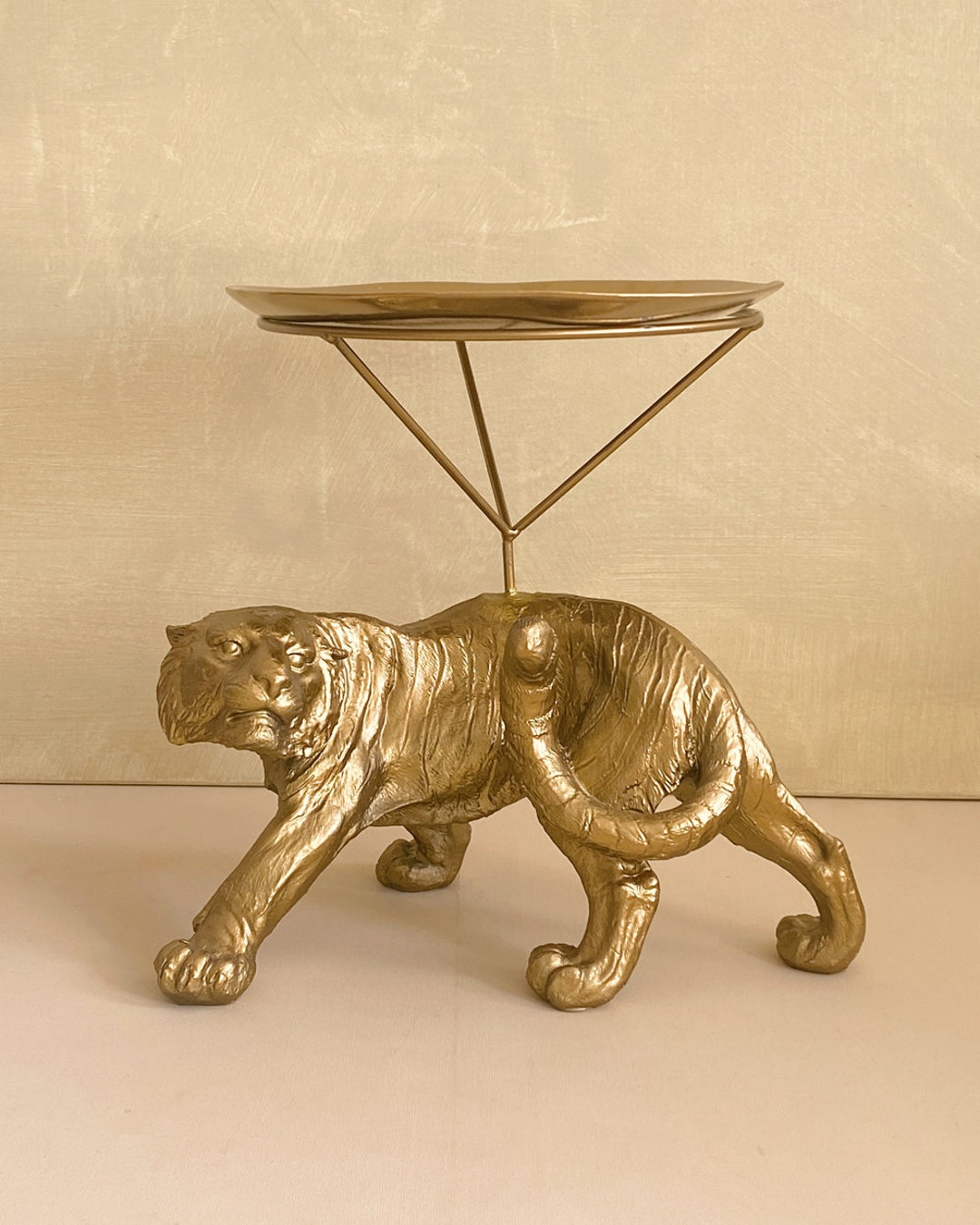 Gold Tiger Plate Holder, Luxury, Safari Chic, Luxury Interior Decor ...