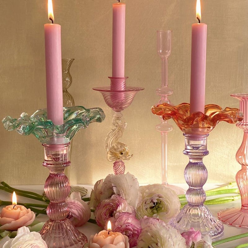 Flower Candlesticks - Etsy